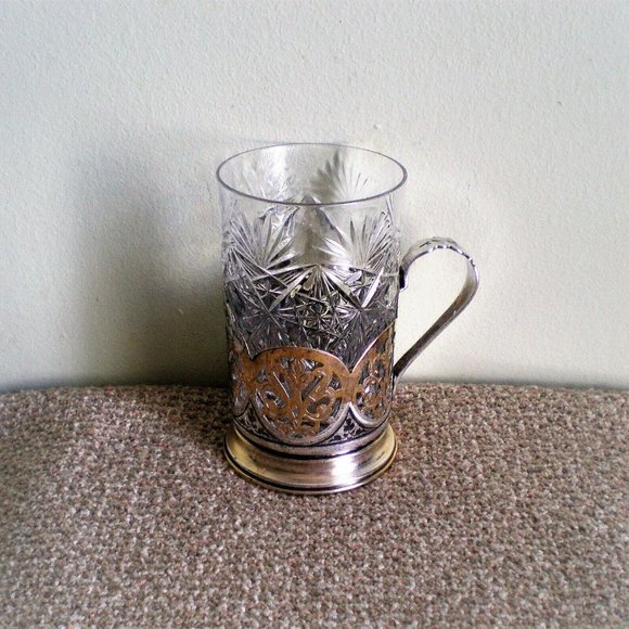 Kitchen | Vintage Russian Gilded Silver 875 Kubachi Niello Tea Glass ...